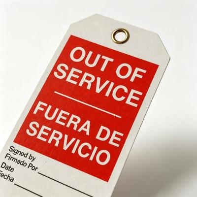 China High Quality Industrial PVC Plastic Safety Tag Lockout Danger Identification Tag for sale