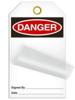 China Custom Printed Logo Self-Laminating Peel and Stick Tag PVC Lockout Tag for sale