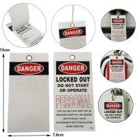 China Custom Printed Logo Self-Laminating Peel and Stick Tag PVC Lockout Tag for sale