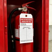 China Durable Fire Extinguisher Tag PVC Waterproof Weatherproof Safety Tag for sale