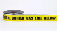 China Custom Printed Logo Underground Detectable Aluminium Foil Coated PE Warning Tape for sale