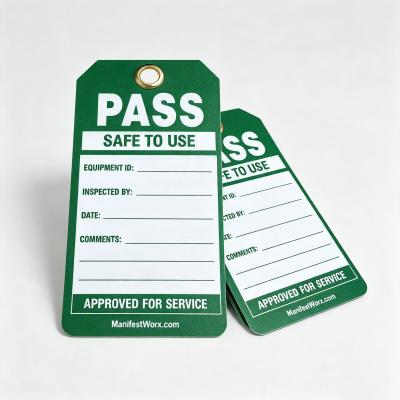 China Customizable Water-Proof Tear Resistant PVC Safety Warning Tag Plastic Safety Tag Lockout Danger Sign for sale