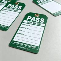 China Customizable Water-Proof Tear Resistant PVC Safety Warning Tag Plastic Safety Tag Lockout Danger Sign for sale