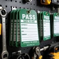 China Customizable Water-Proof Tear Resistant PVC Safety Warning Tag Plastic Safety Tag Lockout Danger Sign for sale