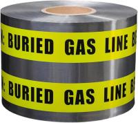 China Custom Printed Logo Aluminium Foil Coated PE Underground Detectable Marking Tape Warning tape Barrier Tape for sale