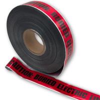 China Custom Printed Logo Aluminium Foil Coated PE Underground Detectable Marking Tape Warning tape Barrier Tape for sale