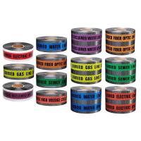 China Custom Printed Logo Aluminium Foil Coated PE Underground Detectable Marking Tape Warning tape Barrier Tape for sale