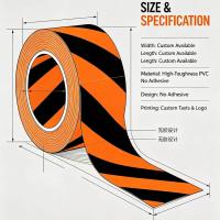 China Manufacturer Customized Color Waterproof  Single Sided PVC Warning Tape for sale