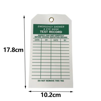China Custom Waterproof PVC Repair Order Hang Tag with Film Lamination for Industrial Safety for sale