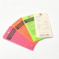 China Custom Waterproof Tear Resistant Plastic Hang Tag for Industrial Safety and Lockout Applications for sale