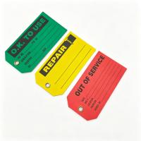 China Custom Waterproof PVC Equipment Status LOTO Safety Tag, Machine Maintenance Warning Tag for Lockout Tagout for sale