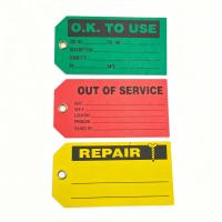 China Custom Waterproof PVC Equipment Status LOTO Safety Tag, Machine Maintenance Warning Tag for Lockout Tagout for sale