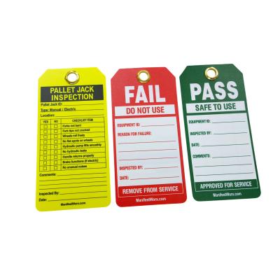 China Custom Waterproof PVC Equipment Status LOTO Safety Tag, Machine Maintenance Warning Tag for Lockout Tagout for sale
