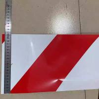 China Custom Printed Logo Red and White Safety Warning Tape PE Non-Adhesive Barrier Tape for Construction Sites for sale