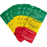 China Multi Stage Flange Tag PVC Durable Waterproof Inspection Tag for Pipeline Valve Equipment Safety Maintenance Identification for sale