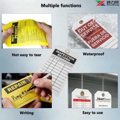 China Industrial Custom Printed Lockout Tag, Die Cut Lockout Tags Custom Size For Equipment Safety Warning for sale