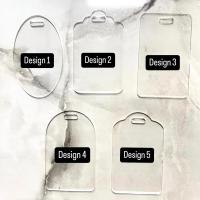 China Custom Printed Logo Plastic Safety Tag Custom Travel Luggage Identifier Personalized Bag Tag with Name Contact Info and Allergy Alerts for Secure Travel for sale