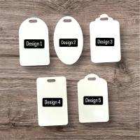 China Custom Printed Logo Plastic Safety Tag Custom Travel Luggage Identifier Personalized Bag Tag with Name Contact Info and Allergy Alerts for Secure Travel for sale