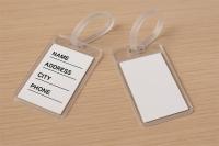 China Custom Printed Logo Plastic Safety Tag Custom Travel Luggage Identifier Personalized Bag Tag with Name Contact Info and Allergy Alerts for Secure Travel for sale