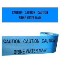 China Custom Printed Logo Warning Tape Blue Color PE Coded Durable Non-Detectable Underground Warning Tape for Construction Safety and Utility Marking for sale