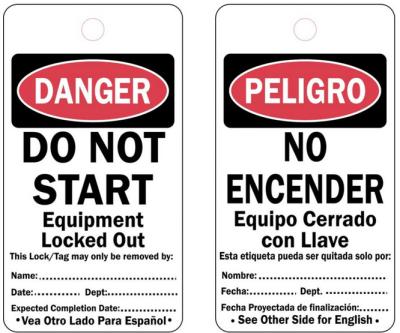 China Industrial Safety Tag Plastic for Usage in Factories and Warehouses for sale
