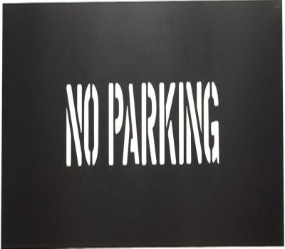 China Chemical Resistant No Parking Plastic Letter Stencils Durable Traffic Marking for sale