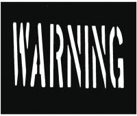 China Warning Symbol Custom Plastic Letter Stencils PVC Material Black Color Non Toxic for sale