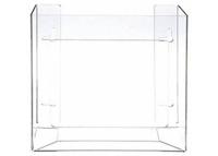 China PETG Horizontal Clear Glove Dispenser Holder 2 Boxes Wall Mounted Acrylic Box Custom for sale
