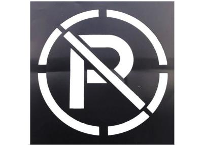 China Parking Lot Black PVC Stencil Flexible Plastic Letter Stencils Easy To Use for sale