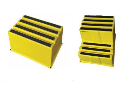 China Stackable Yellow 3 Step Stool With Non Slip Mat 500 Lb Load for sale