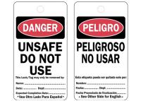 China Custom Lockout Plastic Safety Tag 250g Coated Paper Material Easy Installation for sale