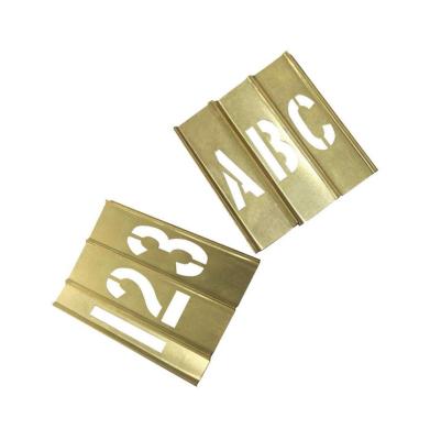 China Standard Brass Metal Alphabet Stencils Customized For Paint Printing for sale