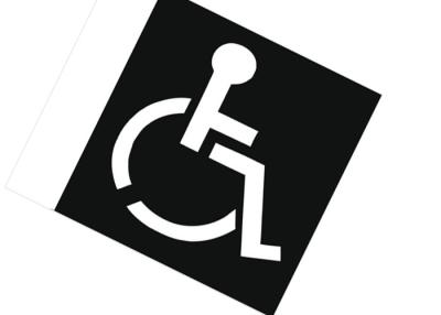China Wheelchair Handicap Symbol PVC Stencil Flexible And Sturdy Reusable Long Service Life for sale