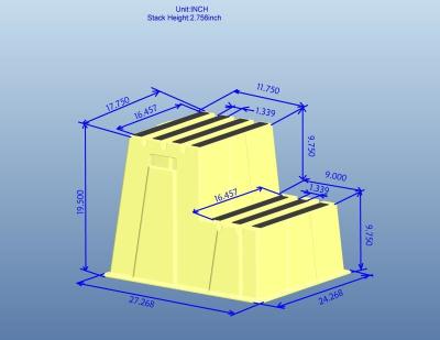 China XLS Plastic Heavy Duty Safety Two Step Step Stool for sale