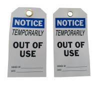 China Temporarily Out Of Service Tag 5 3/4 * 3