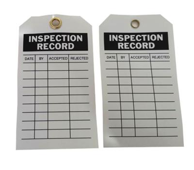China PF Cardstock Inspection Record Tag 7