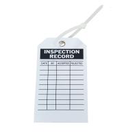 China OEM Polyester Safety Lockout Inspection Record Tags 0.551in Thickness for sale