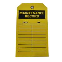 China Custom Polyester Maintenance Record Tags , 7x4in Ladder Inspection Tags for sale