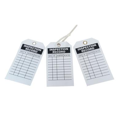 China PVC Lockout Plastic Safety Tag 10Pcs Fire Extinguisher Record Tag for sale