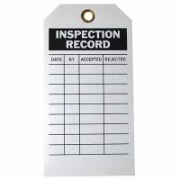 China 5 3/4inx3in Polyester Safety Lockout Inspection Record Tag for sale