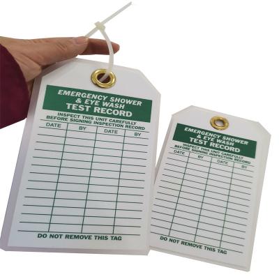 China OSHA 1910.145 PVC Plastic Lockout Inspection Record Tag for sale