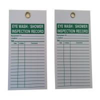 China Custom Lockout Eye Wash / Shower Inspection Record Tag 7