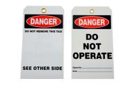 China 25pcs Cardstock Danger Do Not Operate Tag See Other Side Sign Header Dange for sale