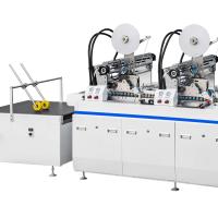 China Automatic Multi-Head Double-Sided Tape Machine with 4 Pasting Heads and Dual-Station Design for Cardboard Packaging for sale