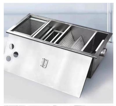 China Stainless Steel Oil Water Separator with 99.7% Filtration Efficiency for Restaurants and Commercial Kitchens for sale