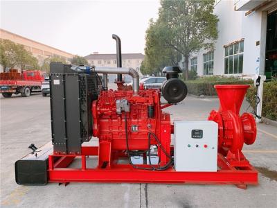 China Large Flow Diesel Engine Fire Pump Set 220V 380V with 2-6 Pump Combinations and 0.2 kg/CM Suction Pressure for sale