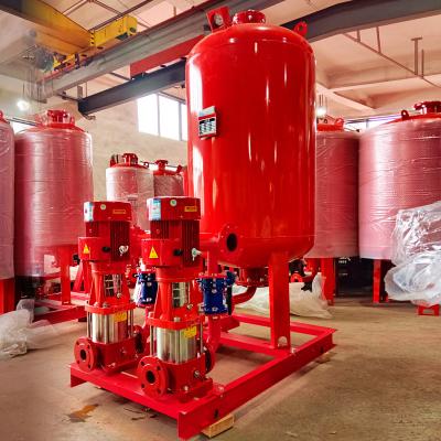 China Fire Booster Pump System 3.6-5.4 m³/h Flow 30-150m Lift 220V Electric with Pressure Tank for sale