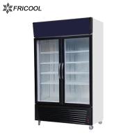 China 6.2A Glass Door Commercial Freezer R290 GAS Merchandising Refrigerator for sale