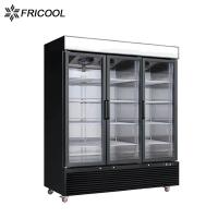 China CE ETL Single Temperature 3 Glass Door Merchandisers 280kg Freezer 280kg for sale