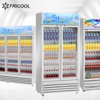 China CE ETL Single Temperature 3 Glass Door Merchandisers 280kg Freezer 280kg for sale